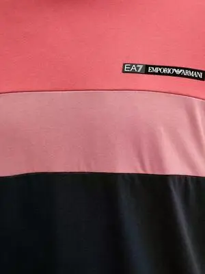 EA7 Colour-block Logo-patch T-shirt