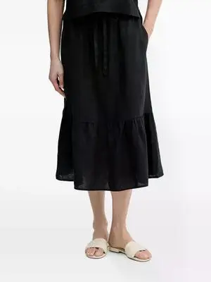 Dkny Ruffled Drawstring Skirt - Black