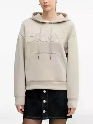 Dkny Logo Hoodie - Neutrals