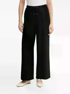 Dkny Drawstring Wide-leg Trousers - Black
