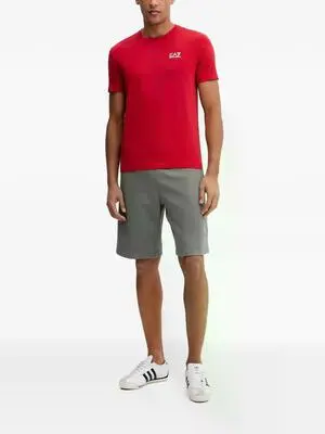 EA7 Logo-print Short-sleeve T-shirt - Red
