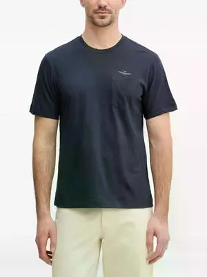 AERONAUTICA MILITARE Logo-embroidered Chest-pocket T-shirt - Blue