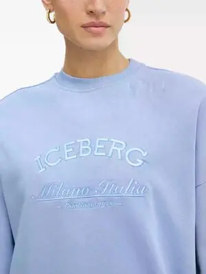 Iceberg Logo Embroidered Dropped-shoulder Sweater