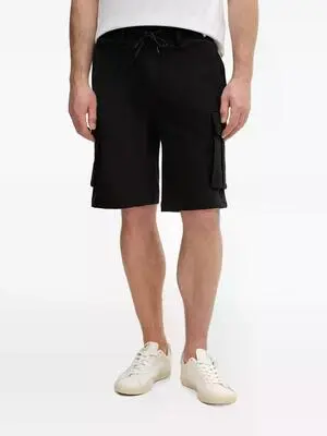 AERONAUTICA MILITARE Logo-embroidered Cargo Shorts - Black