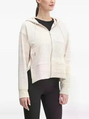 Dkny Ribbed Hoodie - Neutrals