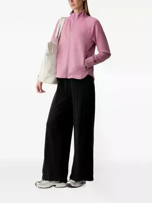 Dkny Ribbed-knit Zip-up Sweatshirt - Pink