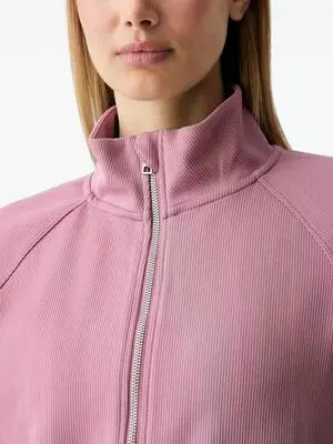Dkny Ribbed-knit Zip-up Sweatshirt