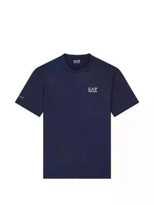 EA7 Logo Print T-shirt - Blue