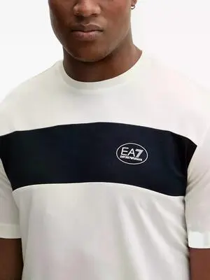 EA7 Logo-patch Panelled T-shirt