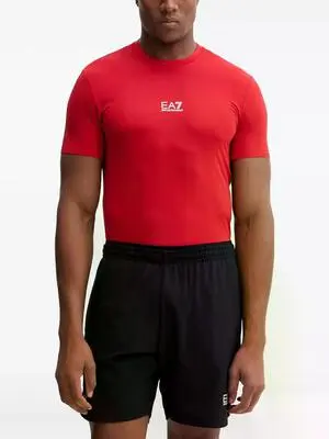 EA7 Logo-print Short-sleeve T-shirt - Red