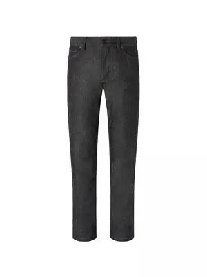 Zegna Stretch Cotton And Cashmere Slim Fit Jeans