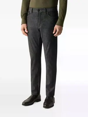Zegna Stretch Cotton And Cashmere Slim Fit Jeans