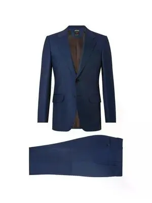 Zegna Navy- Trofeo 120mila Wool Suit - Blue