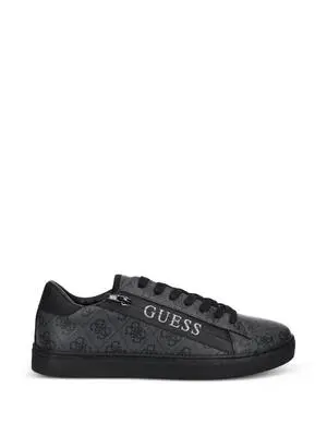 Guess Todi Iik Monogram-print Low-top Sneakers - Black