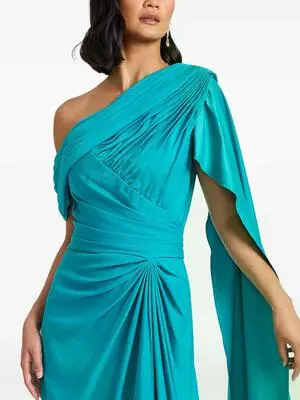 Tadashi Shoji Draped One-shoulder Maxi Dress