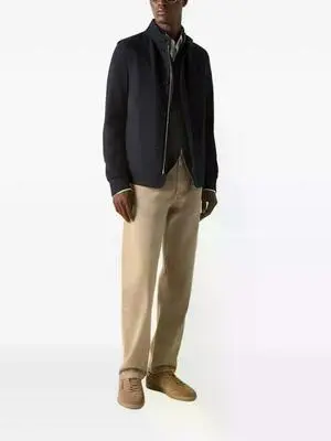 Zegna Cotton Tailored Pants - Neutrals