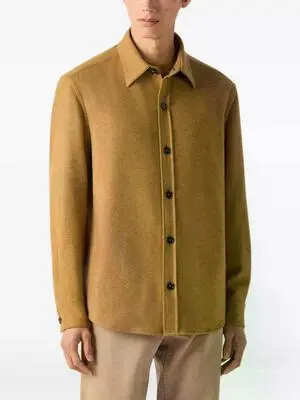 Zegna Multimélange Oasi Cashmere Overshirt - Yellow