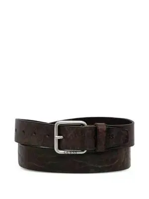 Guess Distressed-effect Leather Belt - Brown