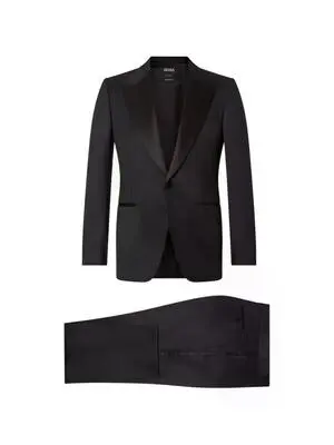 Zegna Trofeo 120mila Wool And Mohair Evening Suit - Black