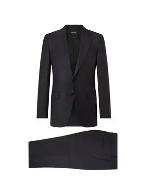 Zegna Navy Trofeo Selection Wool Suit - Blue