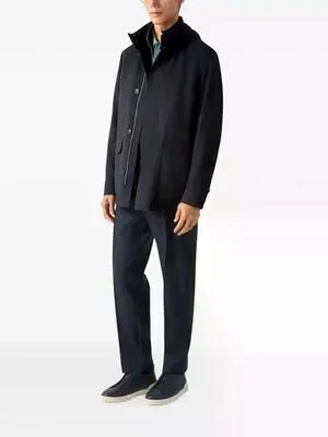 Zegna Navy Microfiber Motorin 300cc Car Coat