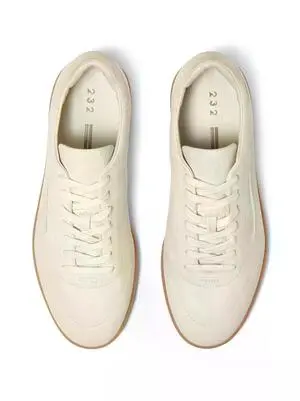 Zegna Grained Calfskin 232 Sneakers - Neutrals