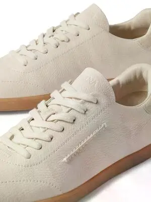 Zegna Grained Calfskin 232 Sneakers - Neutrals