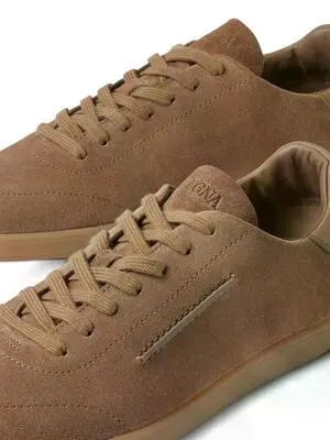 Zegna Dark Beige Suede 232 Sneakers