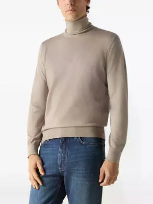Zegna Cashseta Turtleneck With Mélange Finish