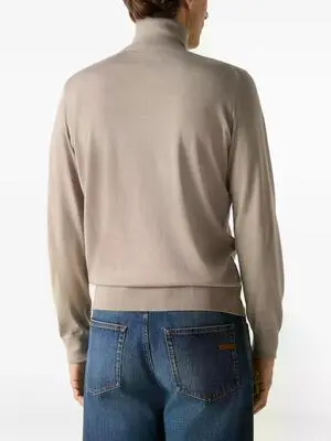 Zegna Cashseta Turtleneck With Mélange Finish
