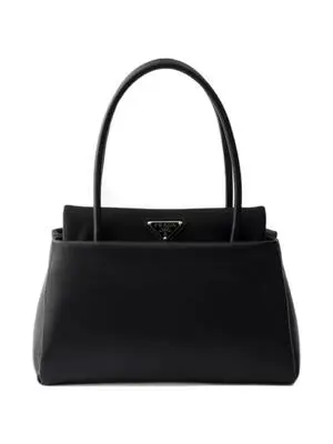 Prada Small Leather Bag With Re-nylon Flap