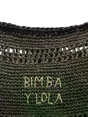 Bimba Y Lola Medium Chocolate Raffia-effect Handbag - Brown