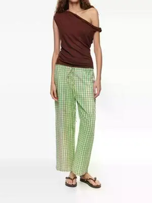 Bimba Y Lola Checked Corset-waist Trousers