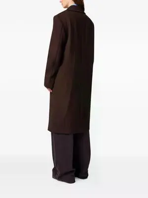 MSGM Pleated-sleeve Notched-lapels Coat