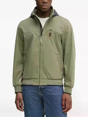 AERONAUTICA MILITARE Zip-up Hooded Jacket With Logo Patch