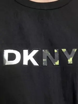 Dkny Logo Print Crewneck T-shirt - Black