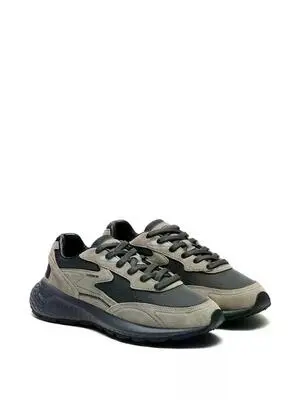 HOFF Panelled Calf Leather-trim Sneakers