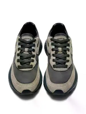 HOFF Panelled Calf Leather-trim Sneakers