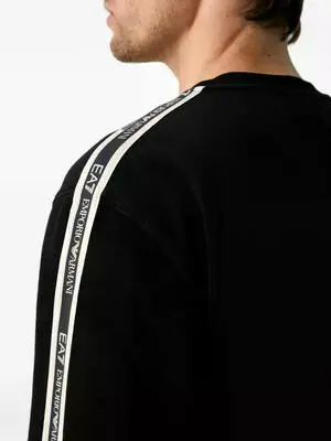 EA7 Logo-patch Tape-detail Sweatshirt