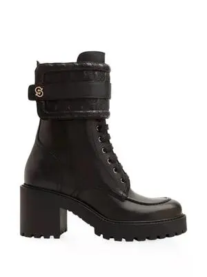 FERRAGAMO Shiraz Lace-up Boots - Black