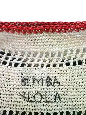 Bimba Y Lola Medium Raffia-effect Handbag