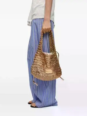 Bimba Y Lola Leather Plaited Medium Bag