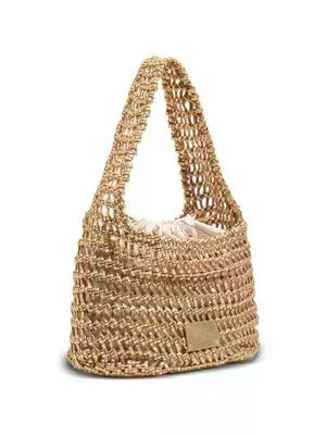 Bimba Y Lola Leather Plaited Medium Bag