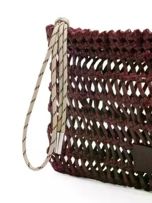 Bimba Y Lola Dark Cherry Plaited Leather Handbag
