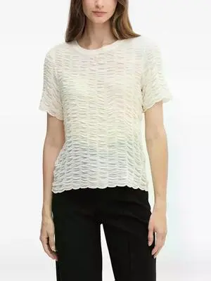Dkny Textured Short-sleeved T-shirt - Neutrals
