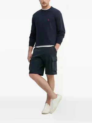 AERONAUTICA MILITARE Logo-patch Cargo Shorts - Blue