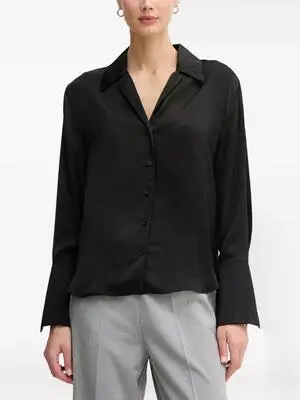 Dkny Buttoned Shirt With Notched Cuffs And Curved Hem