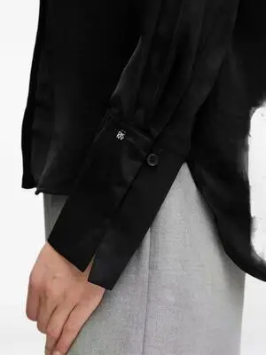 Dkny Buttoned Shirt With Notched Cuffs And Curved Hem