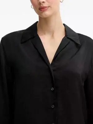 Dkny Buttoned Shirt With Notched Cuffs And Curved Hem