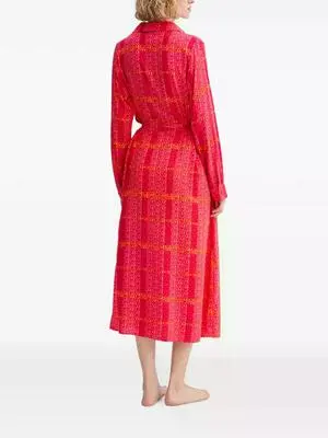 Dkny Logo-print Belted Midi Dress
